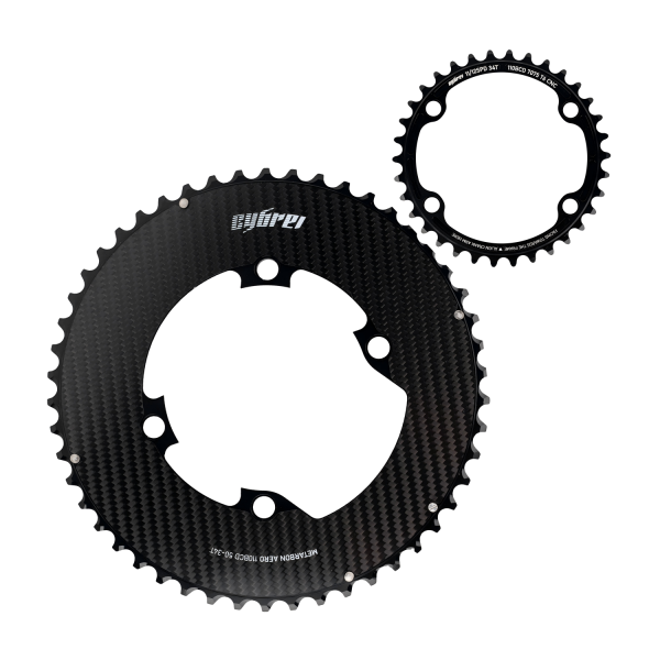 CYBREI METARBON AERO 2X Carbon Chainring Combo 110×4 BCD – Panda Podium
