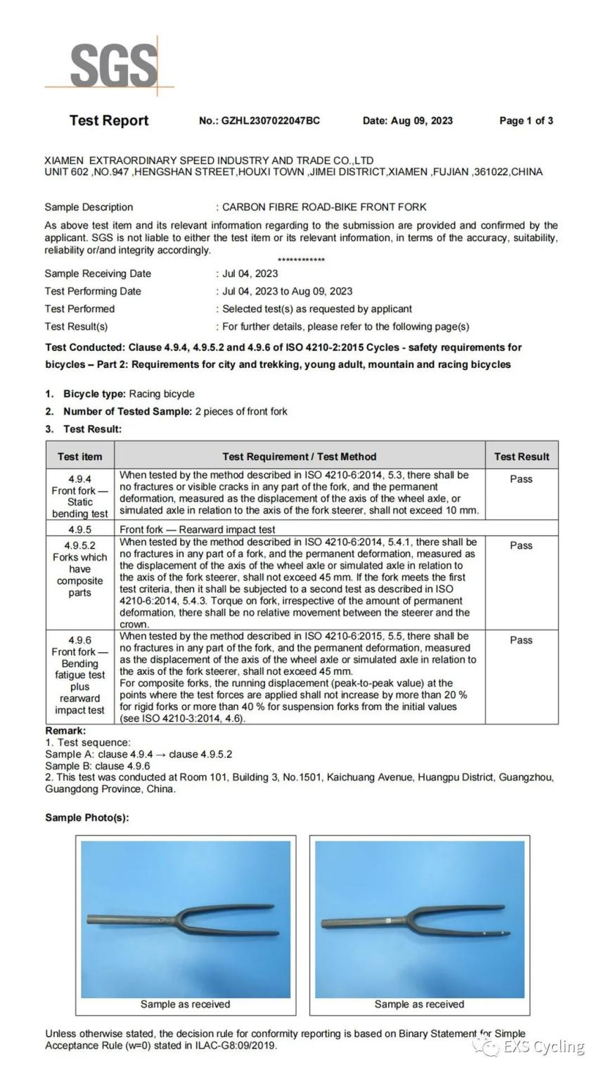 EXS FK-01 Integrated Fork – Panda Podium