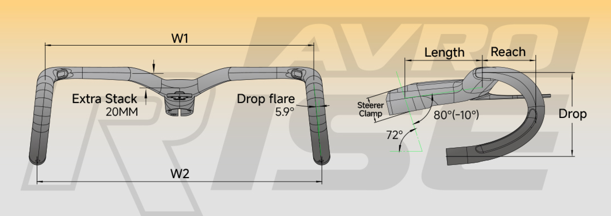 TAVELO RISE – Integrated riser Handlebar – Panda Podium